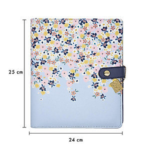 Pukka Pad, Carpe Diem A5 Planner with Weekly, Monthly Undated Inserts, 10 X 9.5 X 2 Inches, Disty Floral