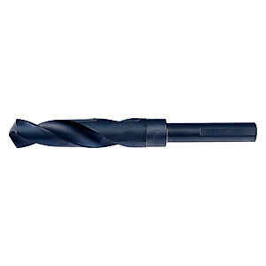 MAXTOOL 9/16" Silver and Deming Drill Bits HSS M2 S & D Drill Bits Prentice Twist Drills Black Oxide 3-Flat on 1/2" Shank 3-Flat 6" OAL; SD02B03R036