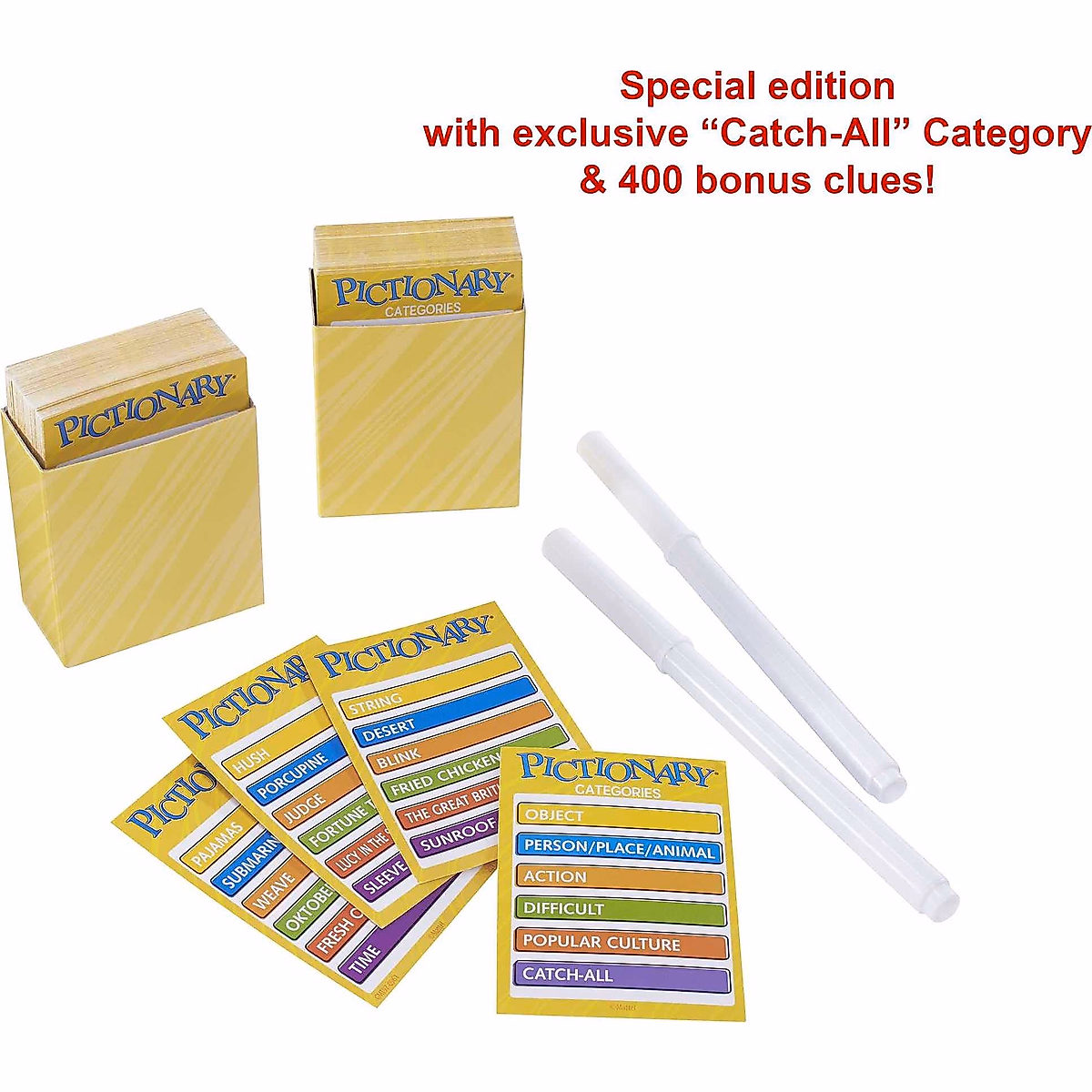 Mattel Games Pictionary Board Game, Drawing Game for Kids, Adults and Game Night, Unique Catch-All Category for 2 Teams (Amazon Exclusive)