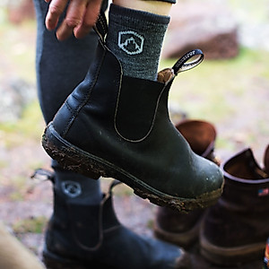 CloudLine Merino Wool Running Socks for Men and Women - Light Cushion, Breathable, Moisture Wicking, Made in USA - Granite, Size Large, 1 Pair