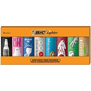 BIC Special Edition Cutting Edge Series Lighters, Set of 8 Lighters