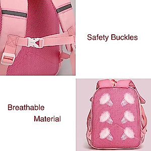 LESNIC Blue Kids Backpack, Crocodile Cartoon for Boys & Girls, Buckles in the Chest, CPC Certified, 12 inch Lightweight Breathable Cute Small Rucksack for Preschool or Kindergarten