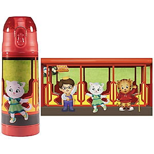 Daniel Tiger 13 oz Insulated Water Bottle with Latching Lid - Easy to Use for Kids - Reusable Spill Proof & BPA-Free, Keeps Drinks Cold for Hours, Fits in Lunch Boxes & Bags, Fun XMAS Gift for School