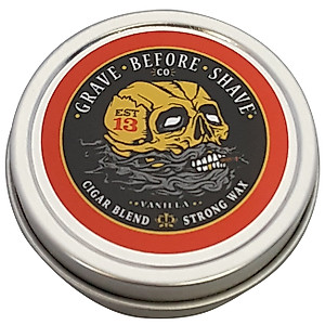 Fisticuffs Cigar Blend Strong Hold Mustache Wax 1 OZ. Tin