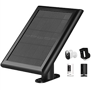 Solar Panel for Ring Spotlight &Stick Up Outdoor Cam Battery, 5W Portable Solar Charger Compatible with Ring Security Camera Battery Replacement.