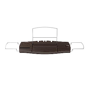 Umbra Aquala Bathtub Tray Bamboo Extendable and Adjustable Tray Holder, Walnut