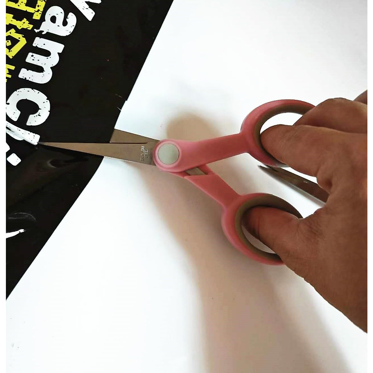 5.5 Inch Pastel Small Craft Scissors, Mini Point Tip Kids Scissors,Comfort-Grip Stainless Steel Sharp Fabric Sewing Shears All Purpose Embroidery Scissors for Cutting, Scrapbooking, Crafting(Pink)