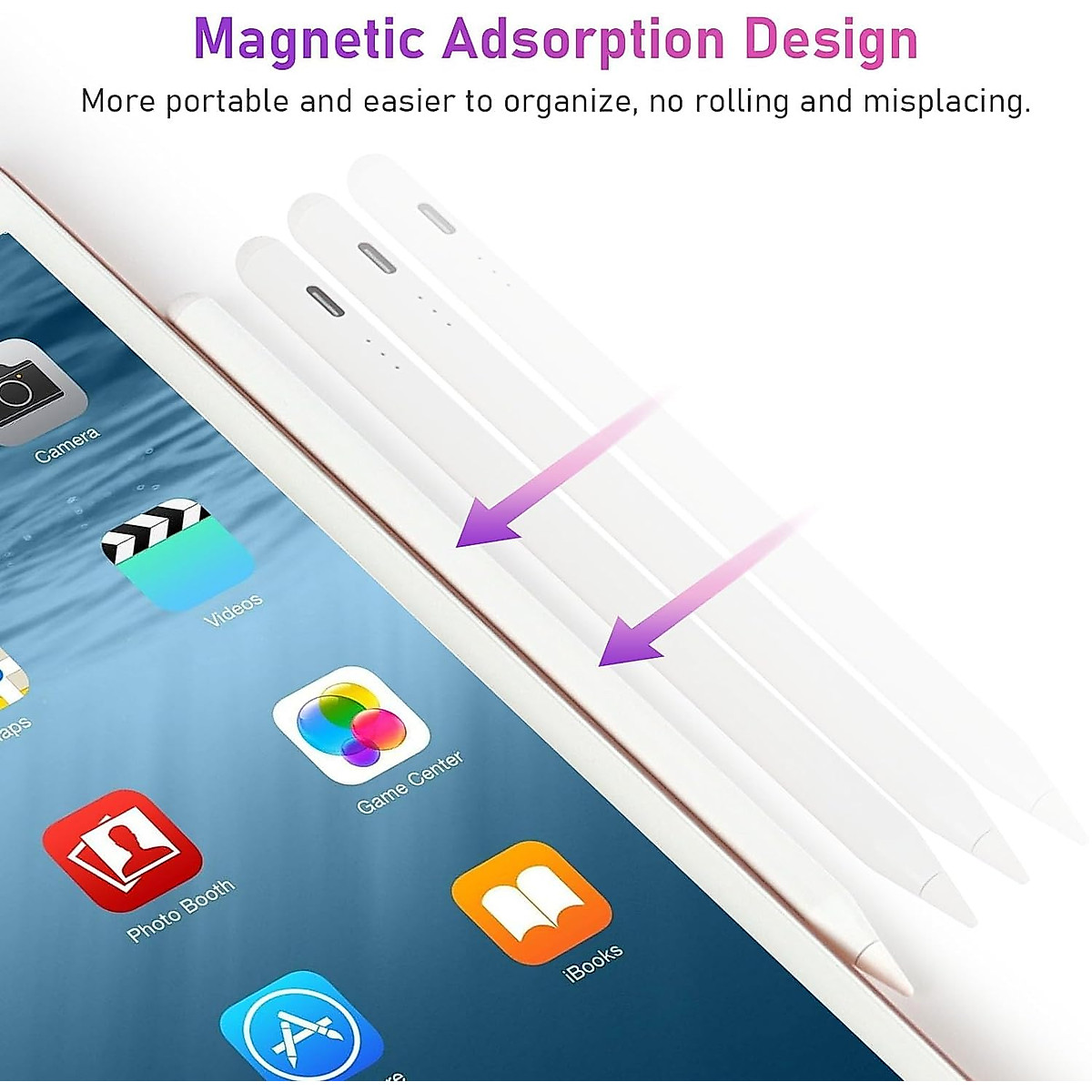 Stylus Pencil 1st Generation for Apple with 10X Fast Charge & Palm Rejection Compatible with iPad Pro 11/12.9, iPad 10/9/8/7/6, iPad Mini 5/6, iPad Air 3/4/5