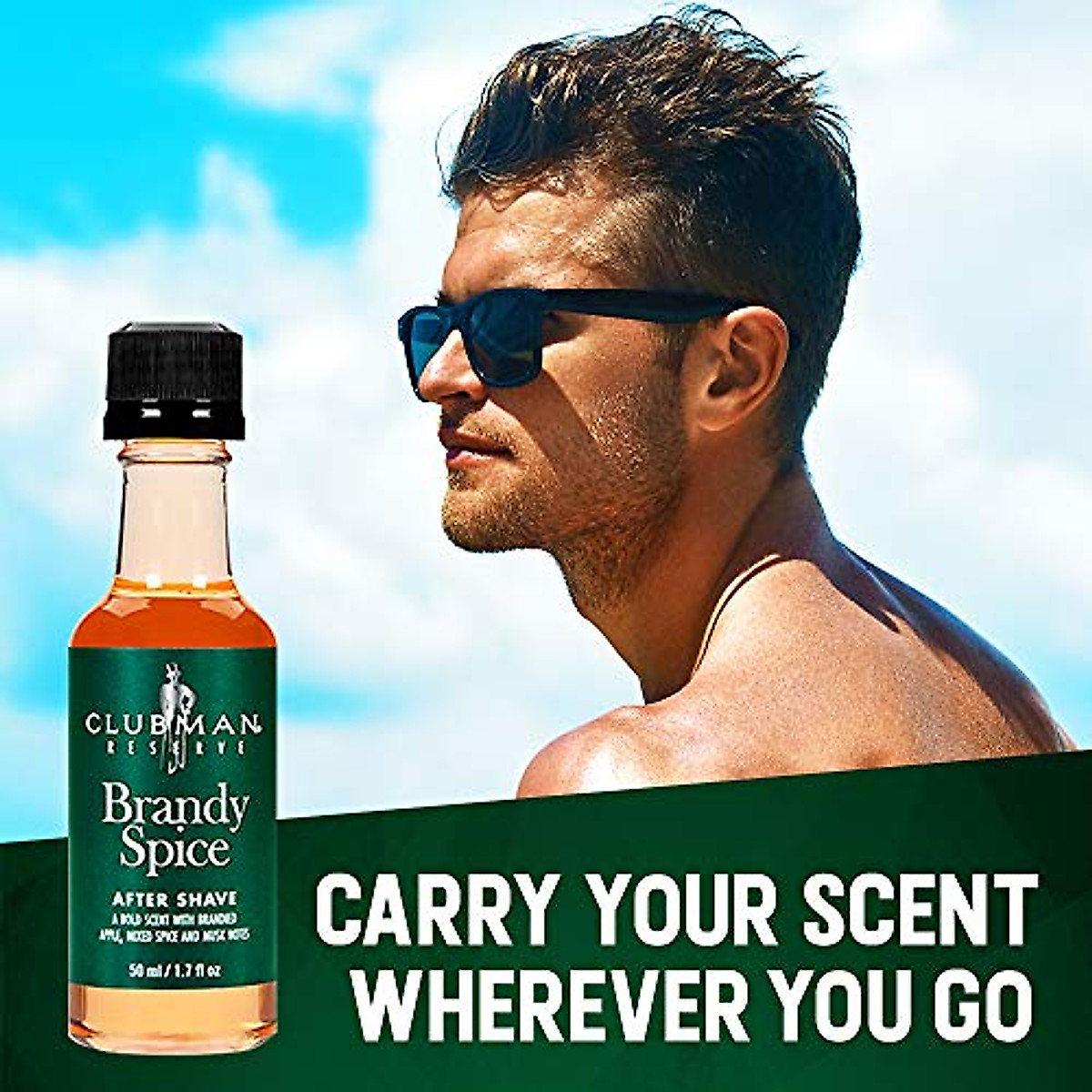 Clubman Reserve - Brandy Spice After Shave Lotion 1.7 fl. Oz x 2 packs