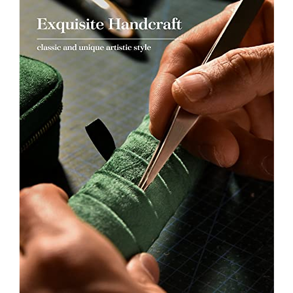 TAIMY Velvet Travel Jewelry Box, Round Small Travel Jewelry Case for Women Girls, Portable Mini Jewelry Travel Organizer Boxes for Rings Earrings Necklaces Bracelets(Blush Peach)