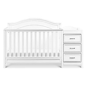 DaVinci Charlie 4-in-1 Convertible Crib and Changer Combo in White