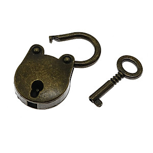 LDCREEE Antique Embossing Decorative Brass Hasp Clasp Latch Lock with Screws for Jewelry Box Ordinary Box Wooden Case Furniture Decoration (Bronze)