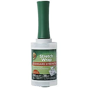 Duck Brand Stretch Wrap Roll, Clear, 5 inches by 1000 feet, 1 pack, 285849 , White