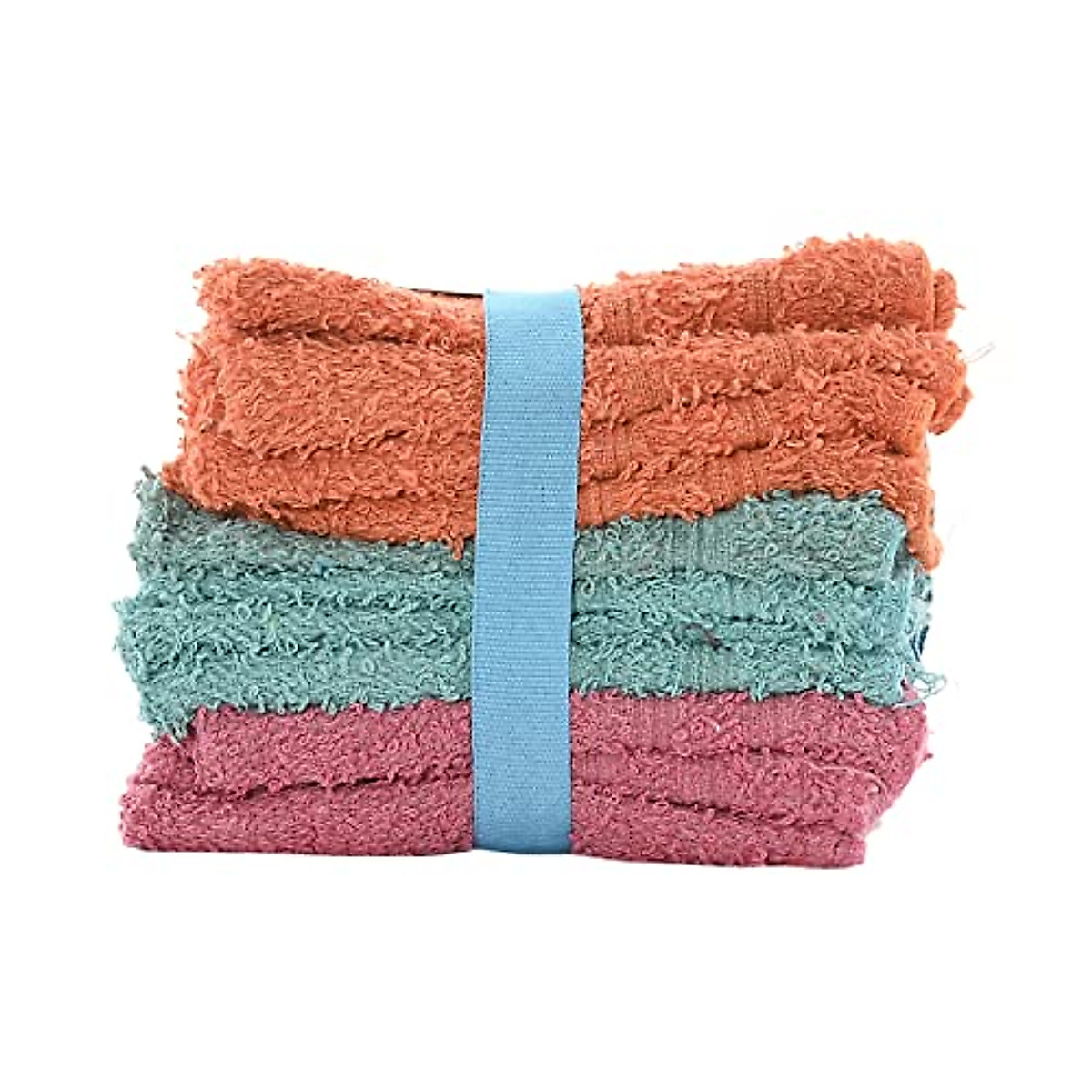 Shop LC 12ct Pink Light Blue Orange Wash Cloths Cotton Quick Drying Ultra Soft