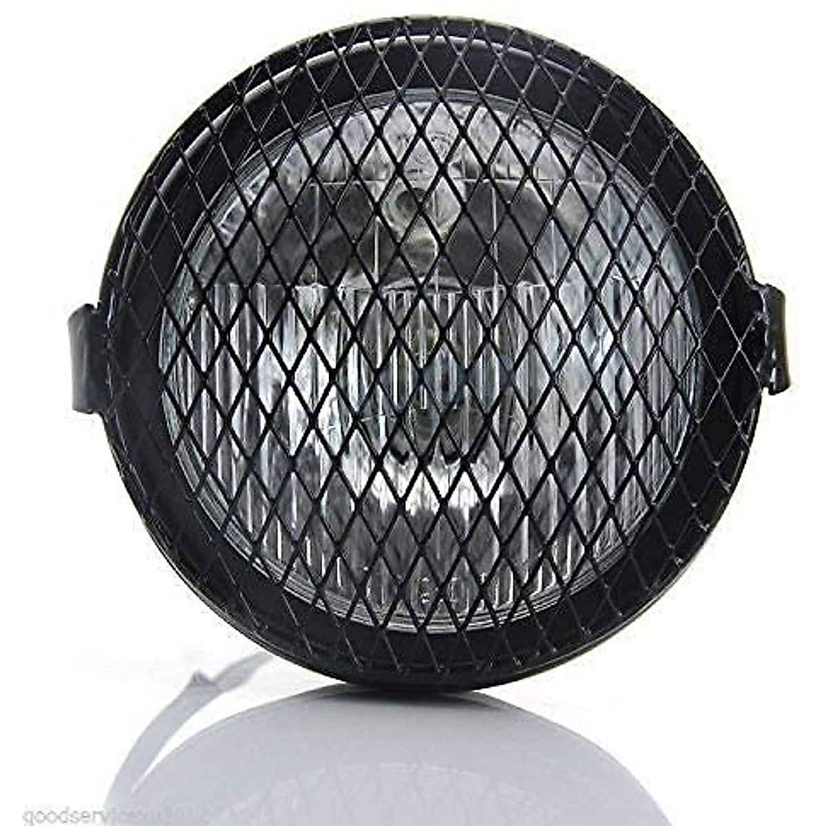 6.4" 12V 35W Old School Grille Retro Motorcycle ATV Side Mounting LED Headlight