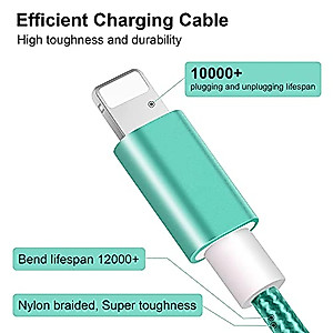 iPhone Charger,Apple MFi Certified 5 Pack iPhone Charger Cable iPhone Cord Nylon Braided Compatible with iPhone 13 Pro/13/12/11 Pro/11/XS MAX/XR/8/7/6s…