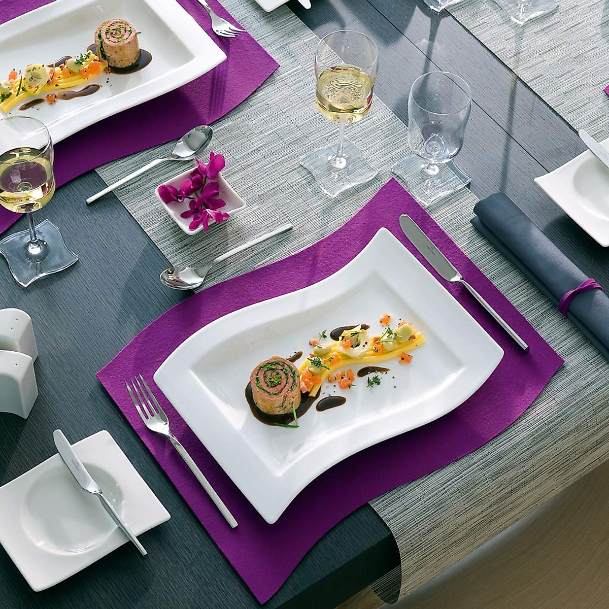 Villeroy & Boch New Wave Gourmet Plate, 13 x 9.5 in, White