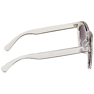 Circus NY by Sam Edelman Women's CC279 Glitter Round Cat Eye Sunglasses with UV400 Protection - Trendy Gifts for Her, 50mm