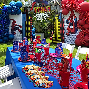 30pcs Miles Morales Birthday Party Supplies,Spider Food Tray Miles Party Favors Paper Food Serving Tray for Spider Party Decorations