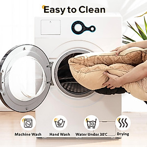 JOEJOY Small Dog Bed for Medium Small Dogs, Rectangle Washable Dog Sofa Bed, Breathable Soft Puppy Bed, Durable Pet Cuddler Bed with Anti-Slip Bottom, 25"x21"x8", Beige