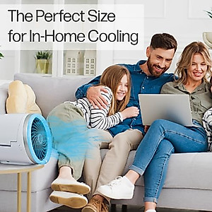 Arctic Air Ice Jet Personal Air Cooler, 3-Speed Room Cooler with Reusable Ice Packs, Portable Cooler with Multi-Directional Vent & 7 LED Lights, Whisper-Quiet Air Cooler for Room