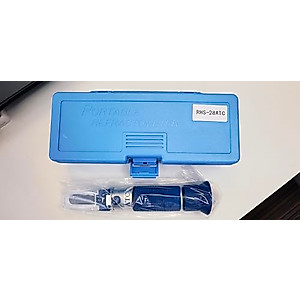 AMTAST Salinity Refractometer Salt Water Tester ATC Automatic Temperature Compensation for Brine, Food, Industry, Seawater 0~28% Scale Range, Made of Copper Not Cheap Aluminum