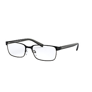 A|X ARMANI EXCHANGE Men's AX1042 Rectangular Prescription Eyewear Frames, Matte Black/Demo Lens, 56 mm