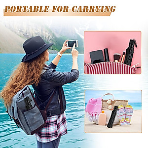 BUKPUD Compact Windproof Umbrellas - Folding Sun & Rain Umbrella - Durable and Lightweight Umbrella for Men Women Kids Adults - Portable Backpack Travel Umbrella (Black)