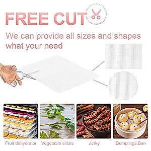 5 Pieces Non-stick Fruit Dehydrator Mats,Reusable Dhydrator Screens ,Dehydrator Sheets Fruit Dryer Mesh for Hamilton Beach 32100A (12.2"x9.45")