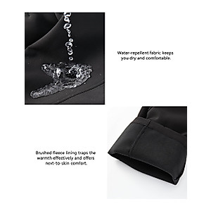 Little Donkey Andy Women’s Winter Hiking Ski Snowboarding Pants, Softshell Pants, Fleece Lined and Water Repellant Black Size S