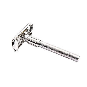 AMLESO Adjustable Double Edge Safety Shaving, with Blade, Traditional,Classic,Long Handle,Stainless for Home Use Travel
