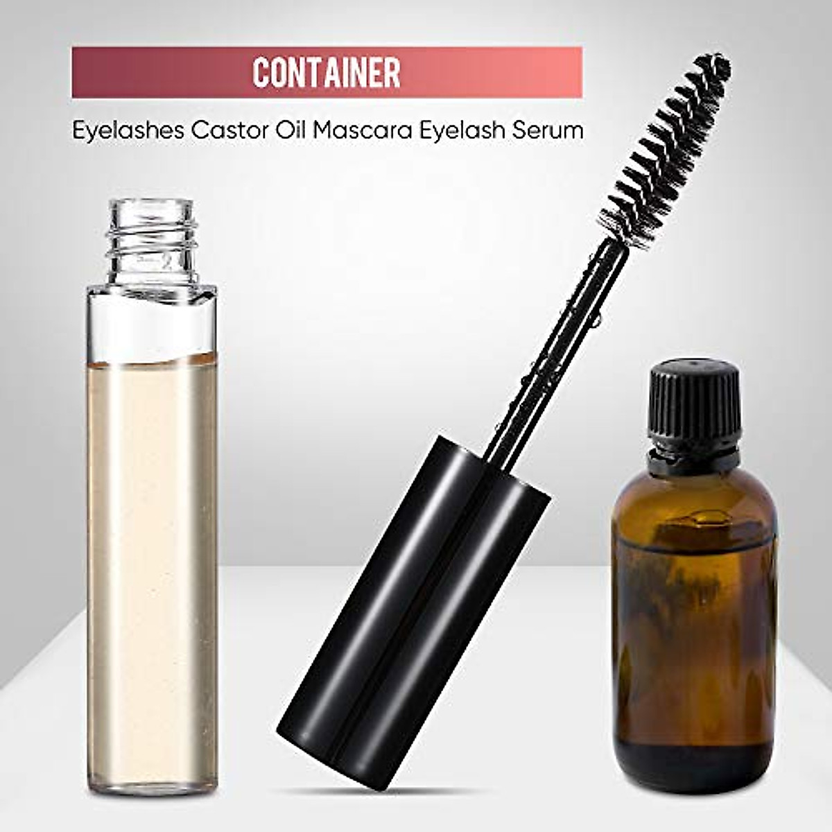 12 Pieces 10 ml Empty Mascara Tubes Eyelash Serum Tubes and Eyeliner Tubes Set Includes 4 Eyelash Cream Container Bottle, 4 Liquid Eyeliner Mascara Container, 4 Funnels for Castor Oil DIY Mascara