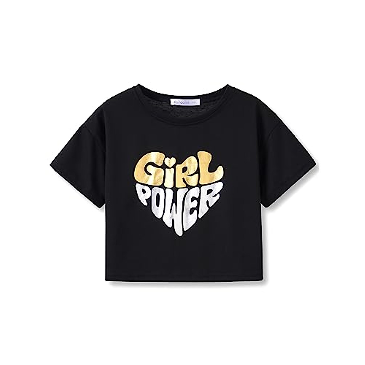 Black Girl Power Crop Top for Little & Big Girls - Cool Summer T-Shirt Clothes Tween Size 7/8