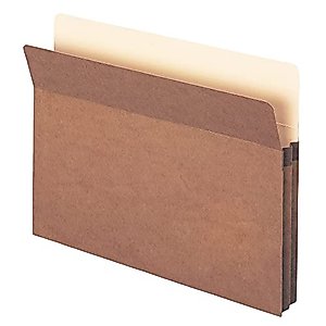 Smead File Pocket, Straight-Cut Tab, 1-3/4" Expansion, Letter Size, Redrope, 25 per Box (73214)