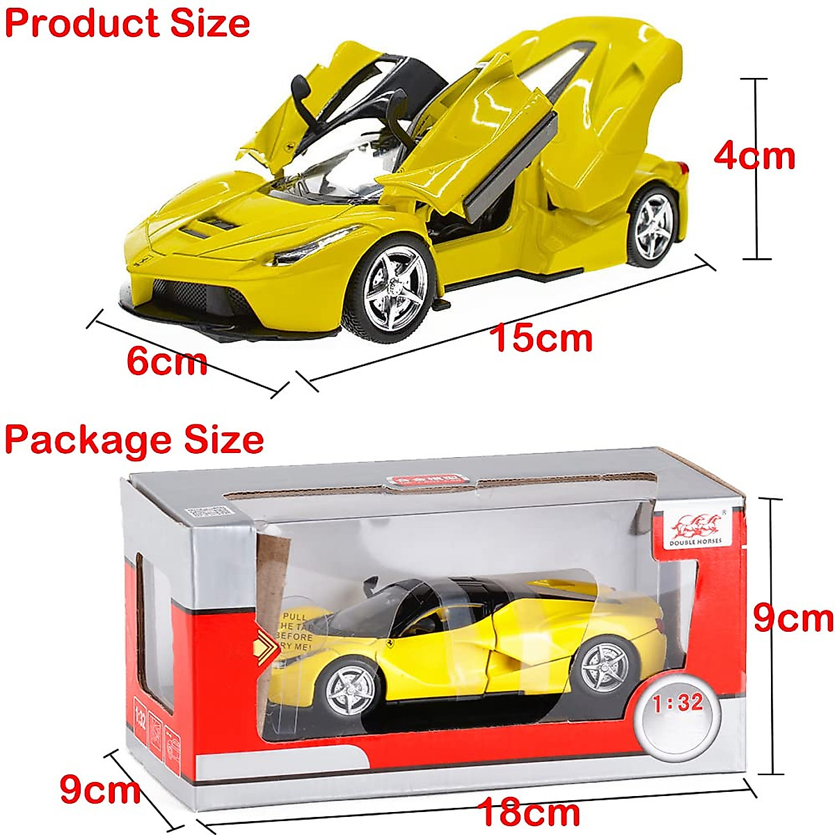 Alloy Collectible Ferrari Race LaFerrari Pull Back Vehicles Diecast Cars Model with Lights and Sounds