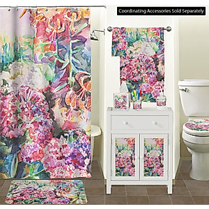 RNK Shops Personalized Watercolor Floral Waste Basket - Double Sided (Black)