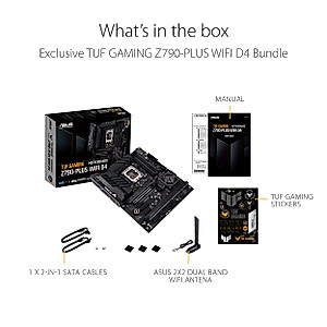 INLAND CPU Motherboard Combo - Intel core i7-13700K Desktop Processor 16 (8P+8E) Cores up to 5.4 GHz Unlocked Bundle with ASUS TUF Gaming Z790-Plus WiFi D4 LGA 1700 ATX Gaming Motherboard