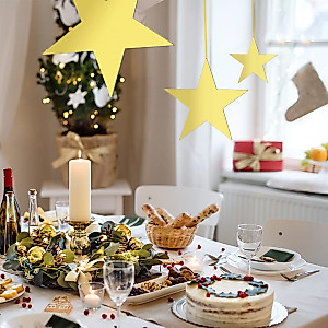 30 Pcs Star Cutouts Double Printed Paper, Star Cutouts Paper, 11 Inch Stars Decoration for Wedding Party Classroom Table DIY Decoration (Gold)