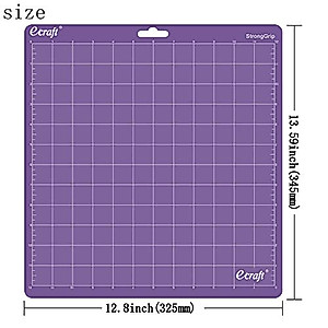 Ecraft Cutting Mat for Silhouette Cameo 3/2/1: 12X12inch Include one StrongGrip&Three StandardGrip&One LightGrip Cutting Mat Perfect for Silhouette Cameo Replacement for Crafts、Sewing and All Arts
