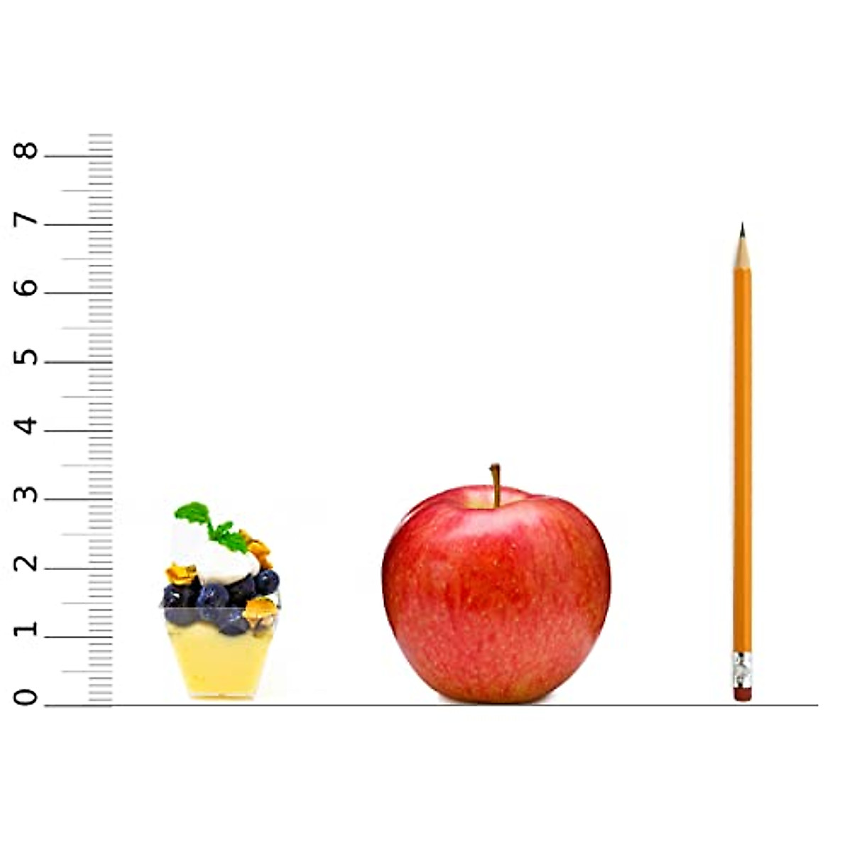 CMJJ Gourmet Inc. 50ct Tiny 2oz Mini Pyramid Plastic Dessert Cups Professional-Grade Recyclable Disposable Party Cups and Mini Appetizers Dessert Shooter Cups Small Serving Plastic Cups