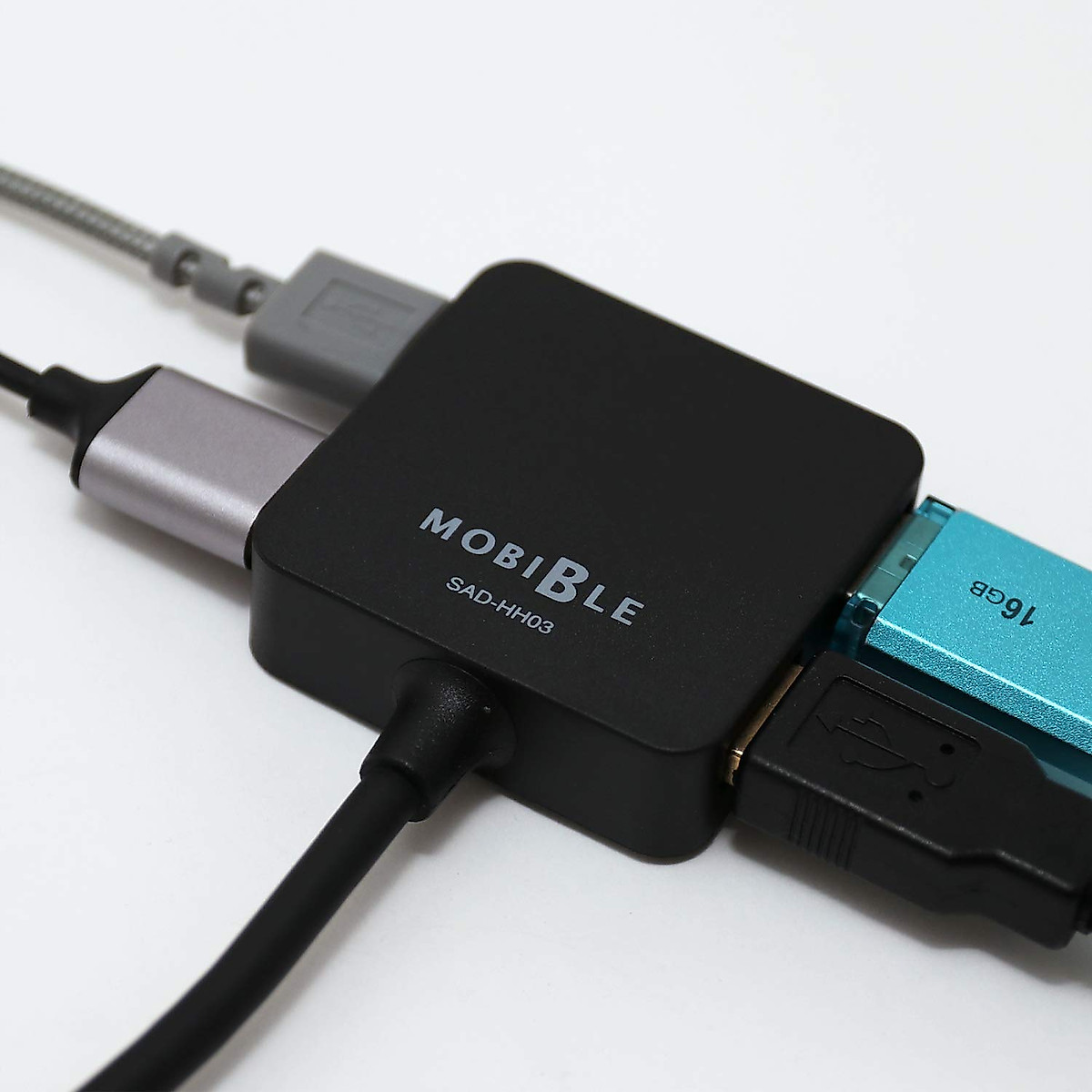 Miyoshi SAD-HH03/BK MCO USB-C Compatible, USB 3.1, 4 Ports, Hub Function, Host Adapter, Black