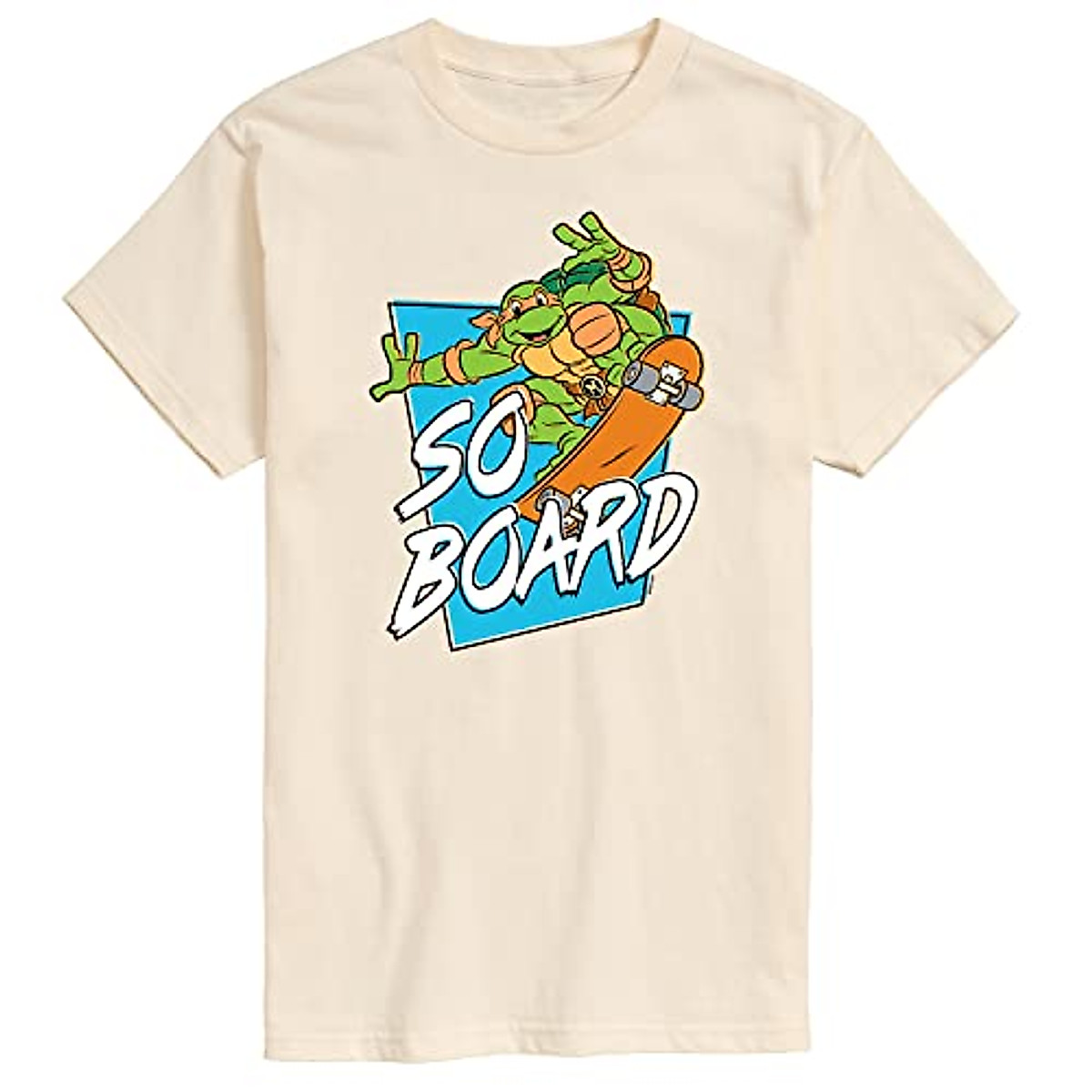 HYBRID APPAREL - Teenage Mutant Ninja Turtles - So Board - Men's Short Sleeve Graphic T-Shirt - Size 2 X-Large Cream