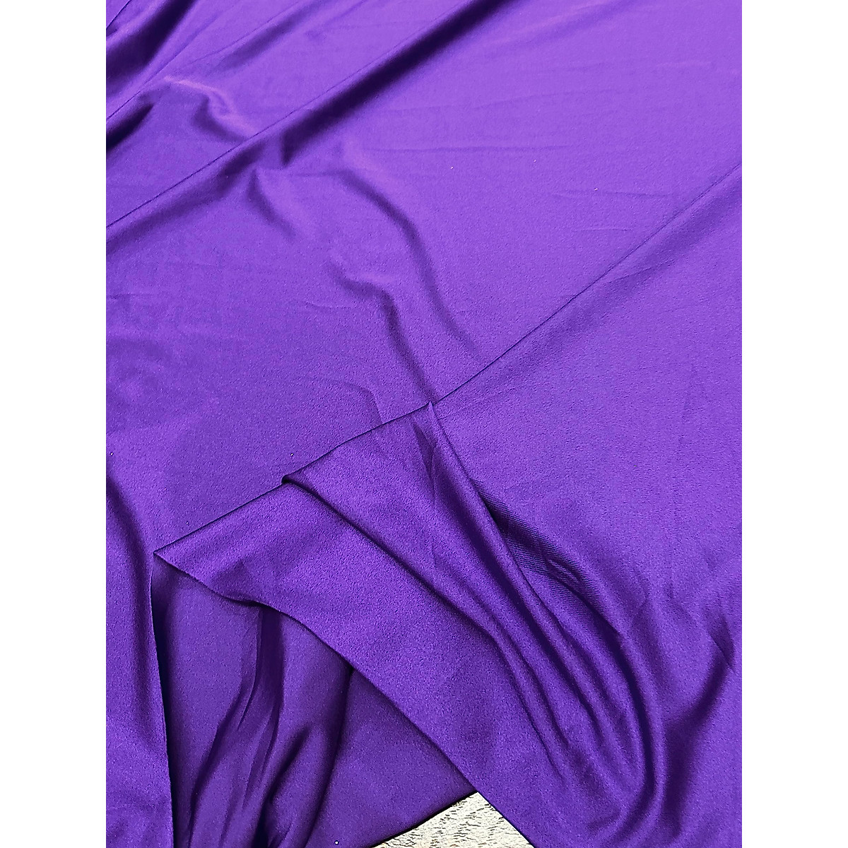 Premium Yoga Nylon Spandex Fabric - Ultra-Soft & Stretchy 4-Way Stretch Fabric by The Yard - Perfect for Activewear and Swimsuit Fabric, and More -1 Yard - 58 Inch Width (Purple)