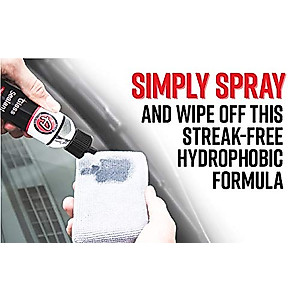 Adam's Glass Sealant 2.0 4oz - Super Concentrated, Easy Application - Water Simply Rolls Off Treated Surfaces - Designed to Bead Water and Keep Glass Clean