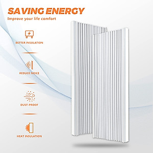 GCGOODS Window AC Side Panels with Double Layer, Insulation Window Air Conditioner Side Panel Kit, Ajustable Fits Up to 17 inch H x 10 inch W, 2 Pack