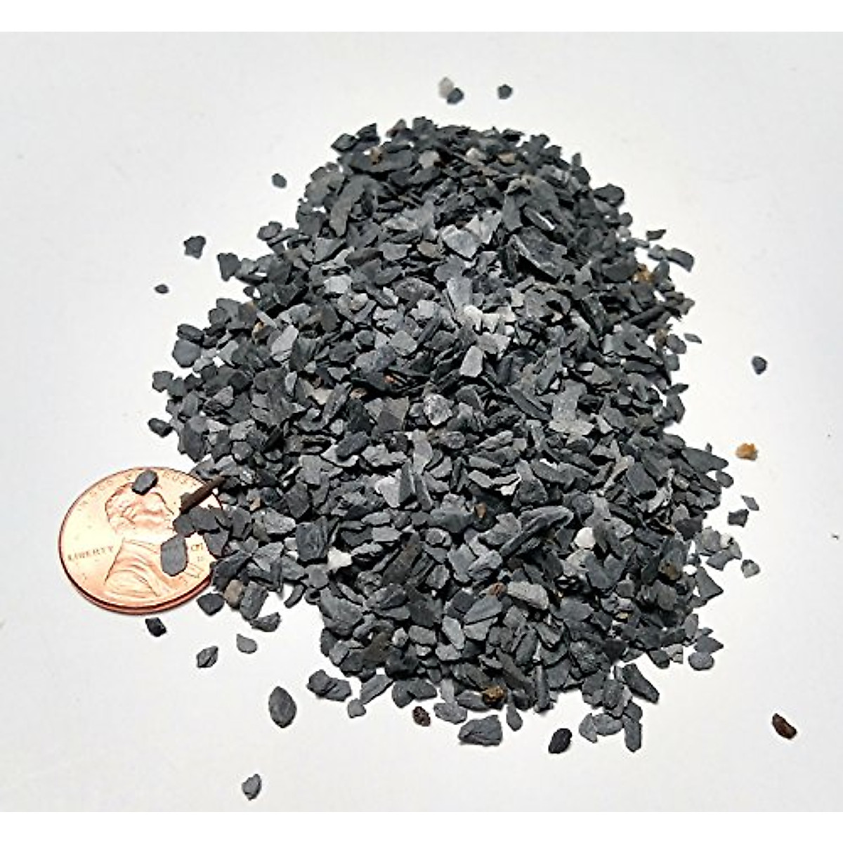 Natural Slate Stone - Less Than 1/8 inch Slate Gravel for Miniature or Fairy Garden, Aquarium, Model Railroad & Wargaming 8oz