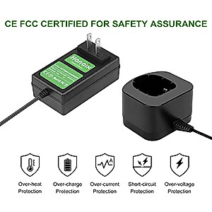 Hanaix 18V Lithium Charger for Ryobi One+ Battery P102 P103 P104 P105 P106 P107 P108 P109 P122 BPL-1815 BPL-1820G BPL18151 BPL1820 RB18L15 RB18L25 RB18L40 RB18L50