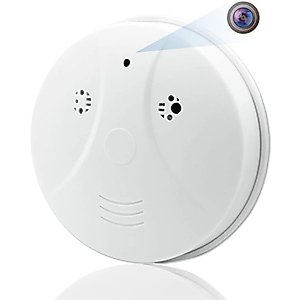 Poetele Camera Smoke Detector Wireless Hidden Camera WiFi 1080P Nanny Cam Motion Detection Home Security Wall Mount Camera Remote Control Android iOS Free App PC View No Audio
