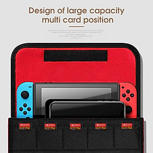 Lacrosse Carrying Case for Switch Protective Travel Storage Bag with Game Card Slots