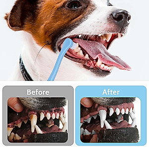 2 Pack Dog Toothbrush Cat Tooth Brush Pet Toothbrush Puppy Toothbrush Mini Head Soft Dog Toothbrush Deep Clean Kit for Puppy, Kitten, Small Dog & Cat, Portable Travel Friendly and Easy to Use